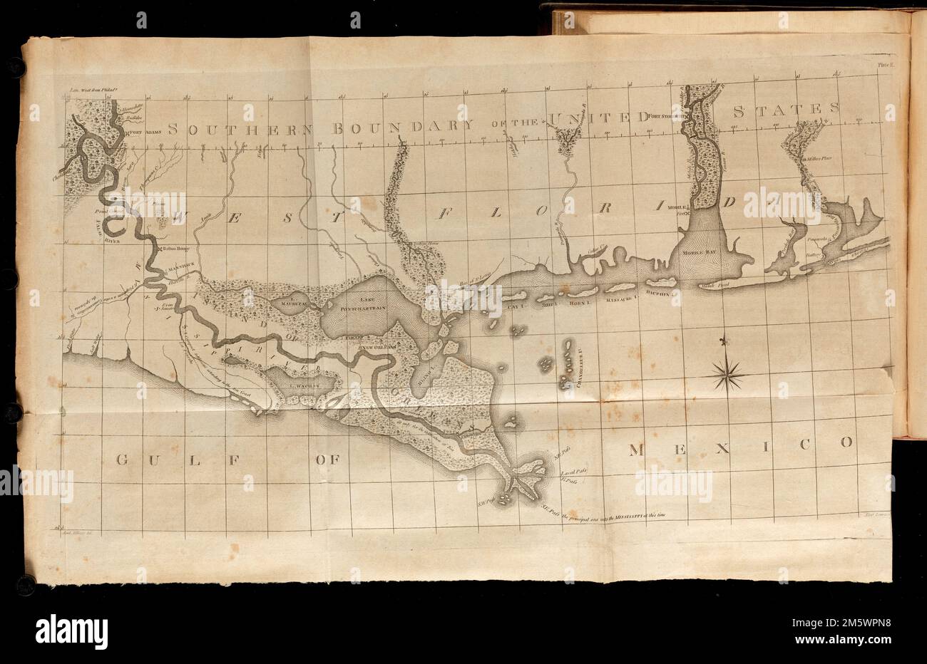 Map of the Lower Mississippi River. In The journal of Andrew Ellicott ...