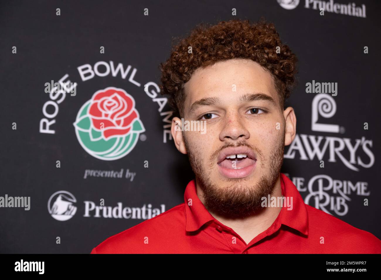 Utah Utes safety R.J. Hubert at the 2022 Lawry’s Beef Bowl, Thursday ...