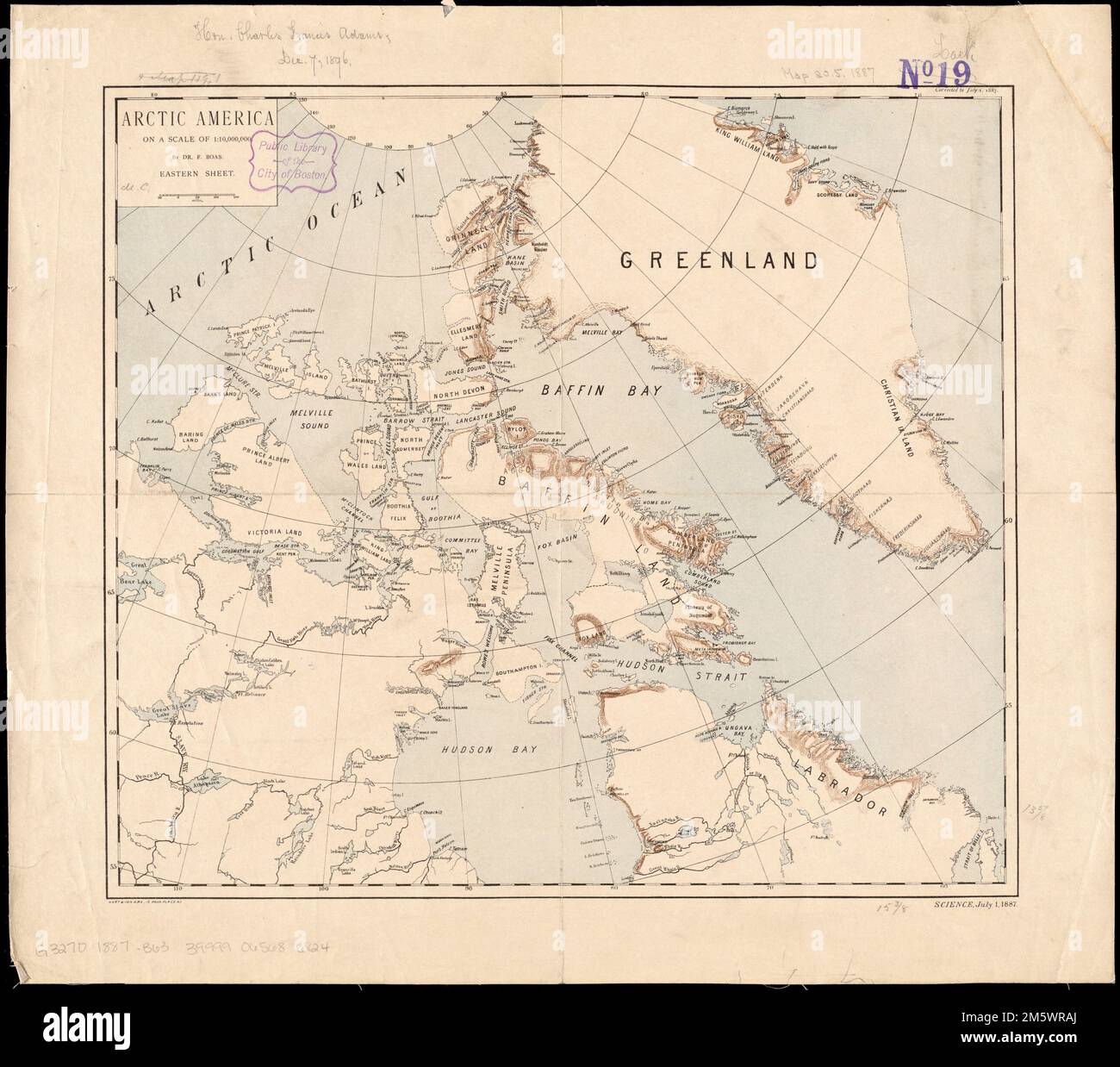 Arctic America : eastern sheet. Relief shown by contours and hachures ...