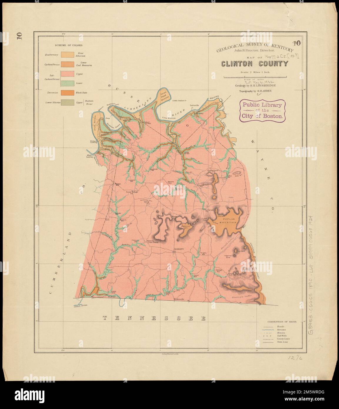 Map of Clinton County. Also shows houses and salt wells. Detached from ...