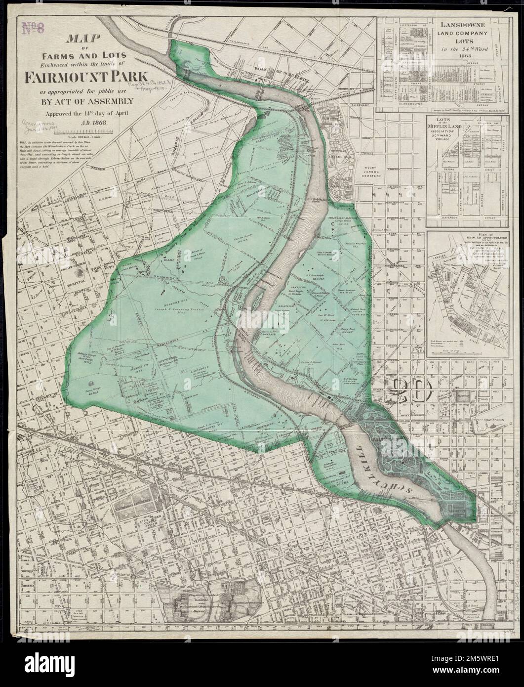 Map of farms and lots embraced within the limits of Fairmount Park as ...