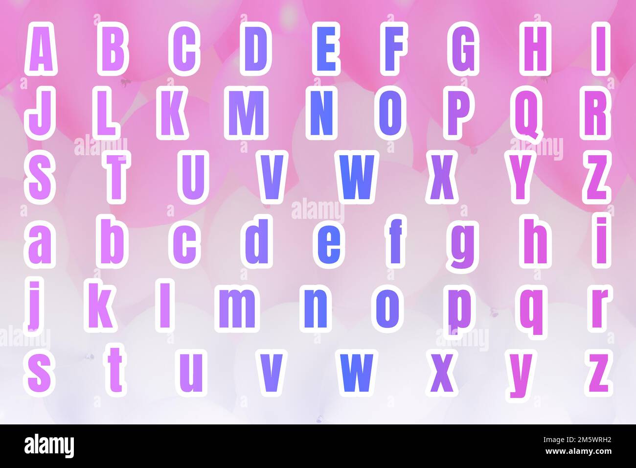 Gradient alphabet vector letter font set Stock Vector Image & Art - Alamy