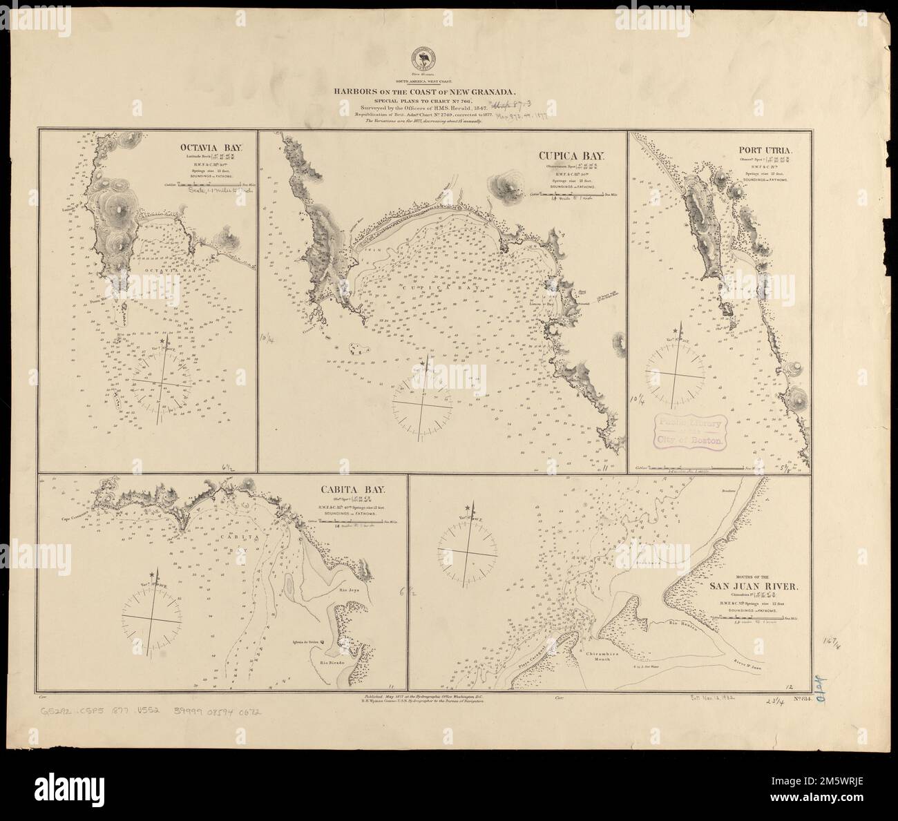 South America, west coast, harbors on the coast of New Granada ...