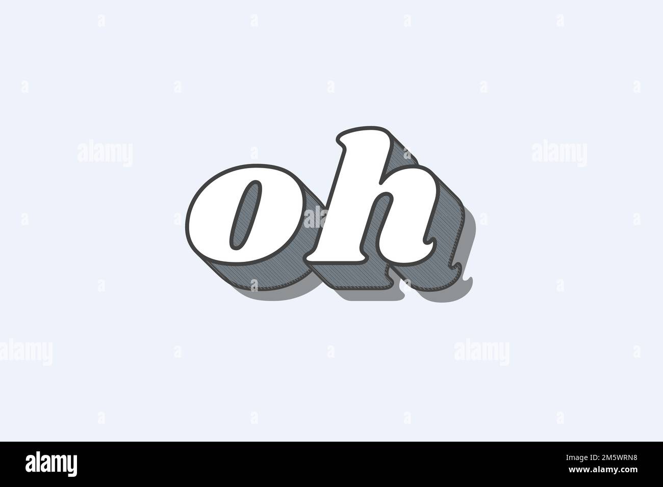 Oh word retro typography vector Stock Vector Image & Art - Alamy