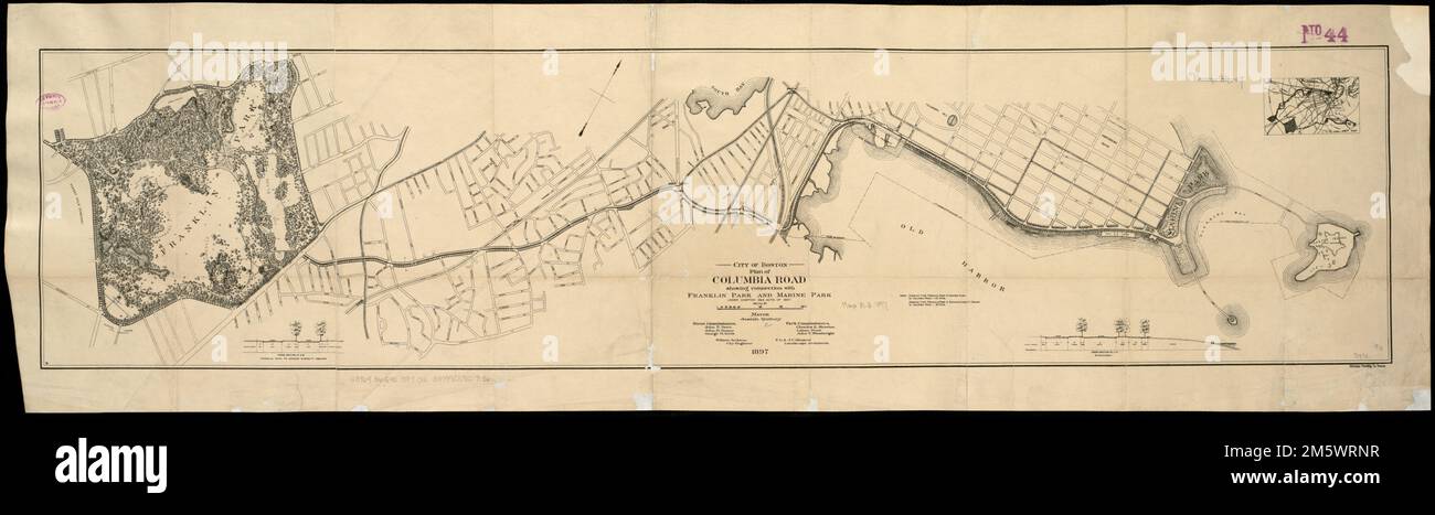 City of Boston plan of Columbia Road, showing connection with Franklin ...