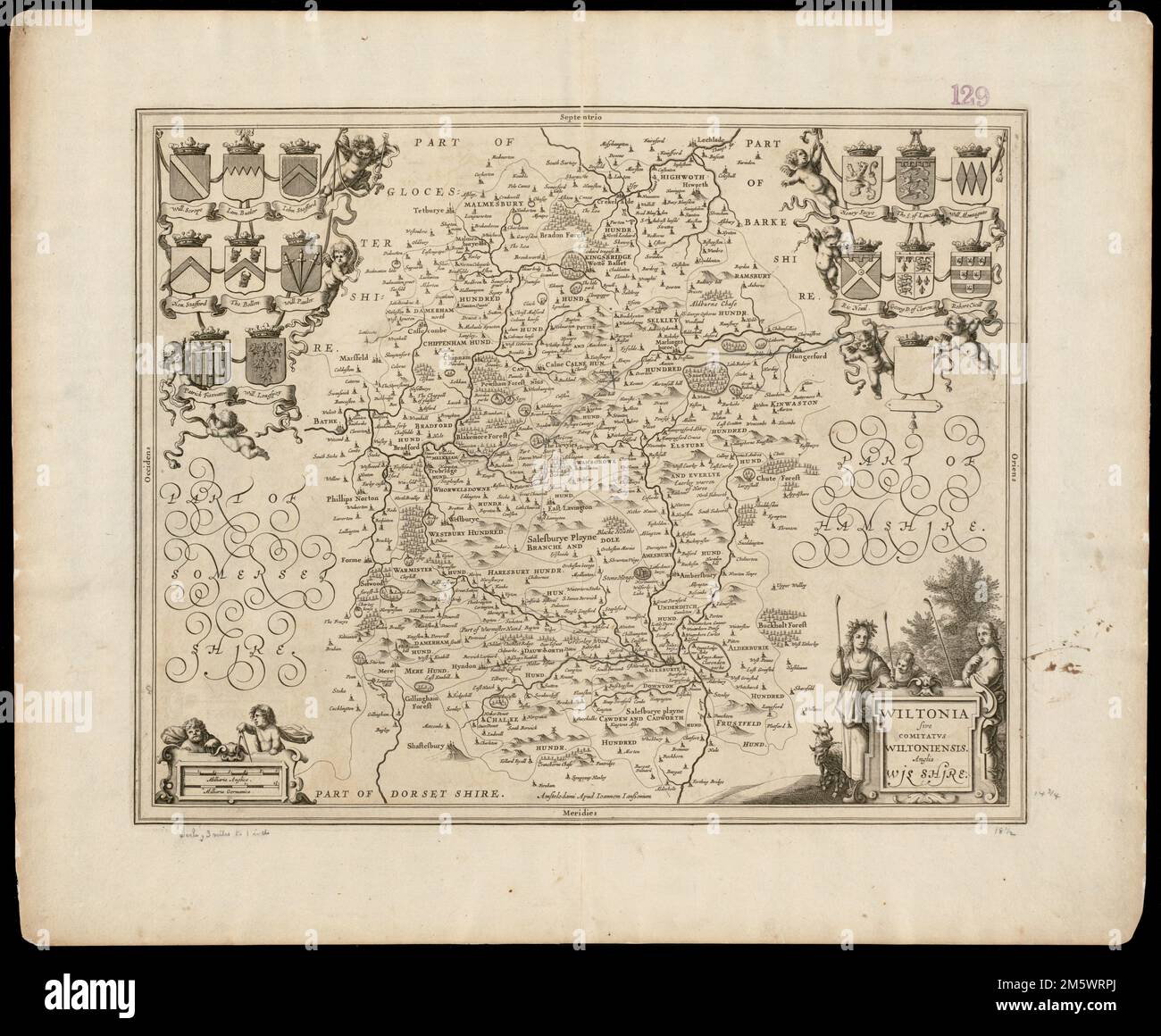 Wiltonia sive comitatus Wiltoniensis : Anglis Wil Shire. Map of the ...