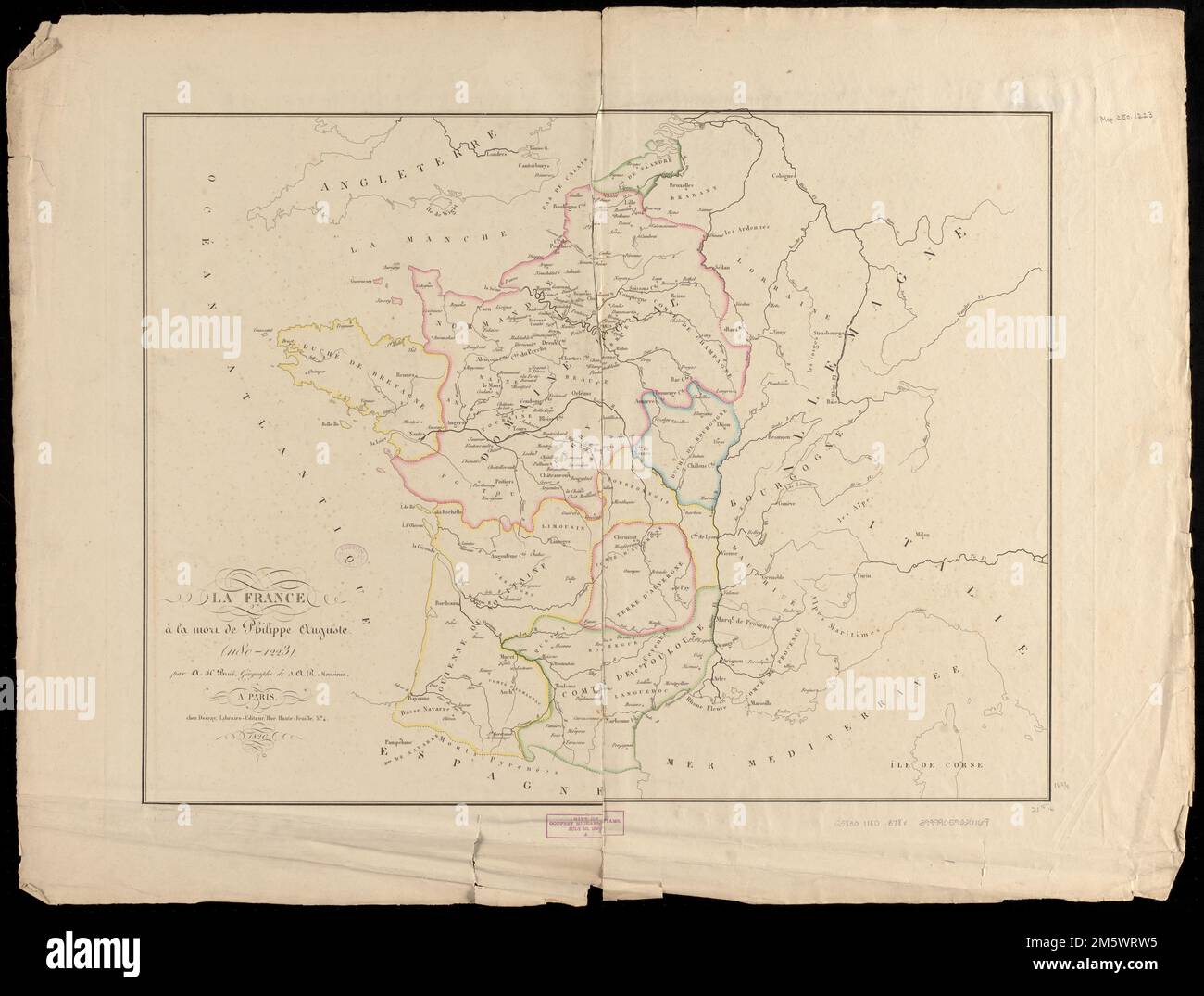 La France à la mort de Philippe Auguste : (1180-1223). Map of France at ...