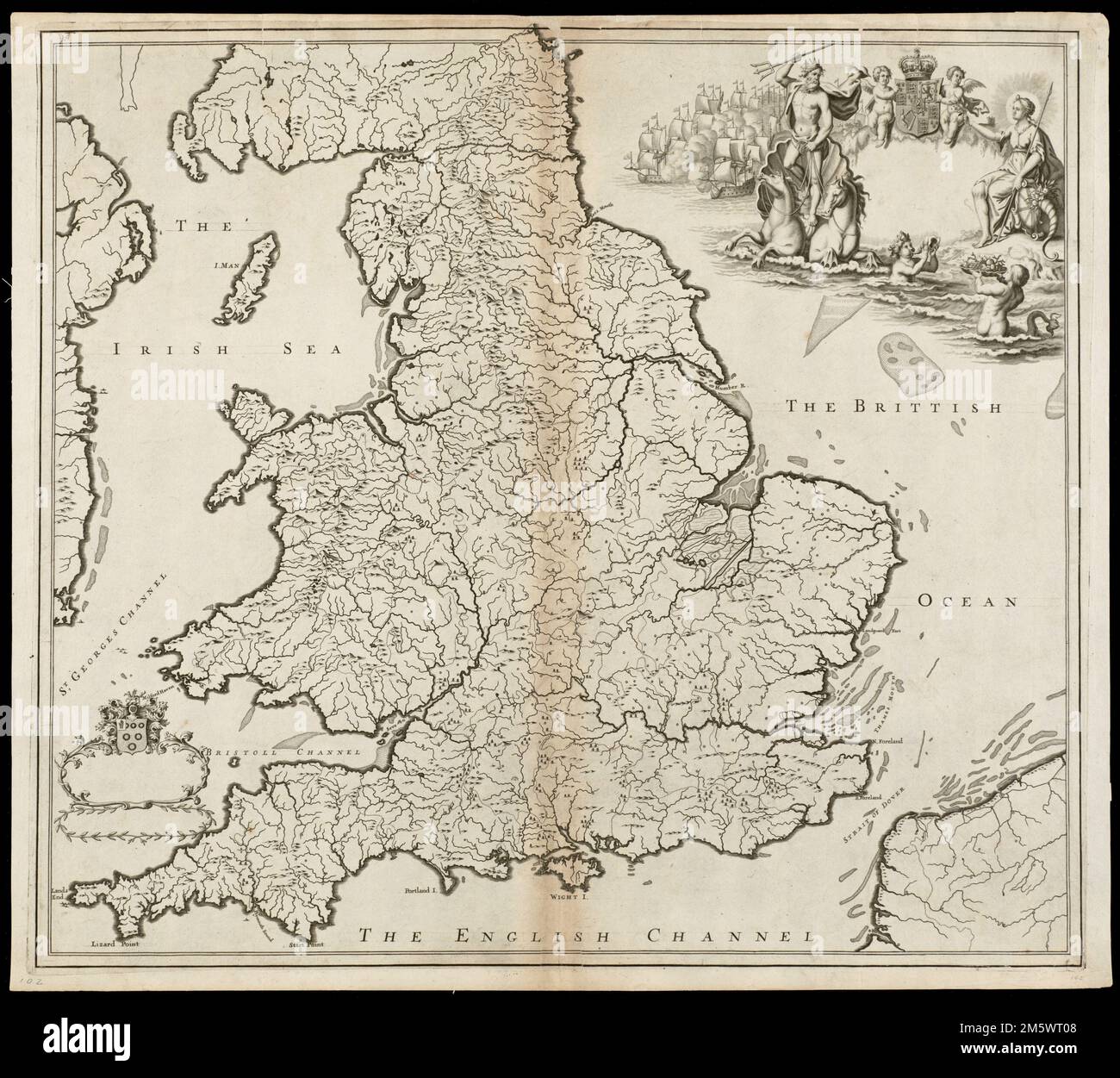 Map of england with scale and compass hi-res stock photography and ...