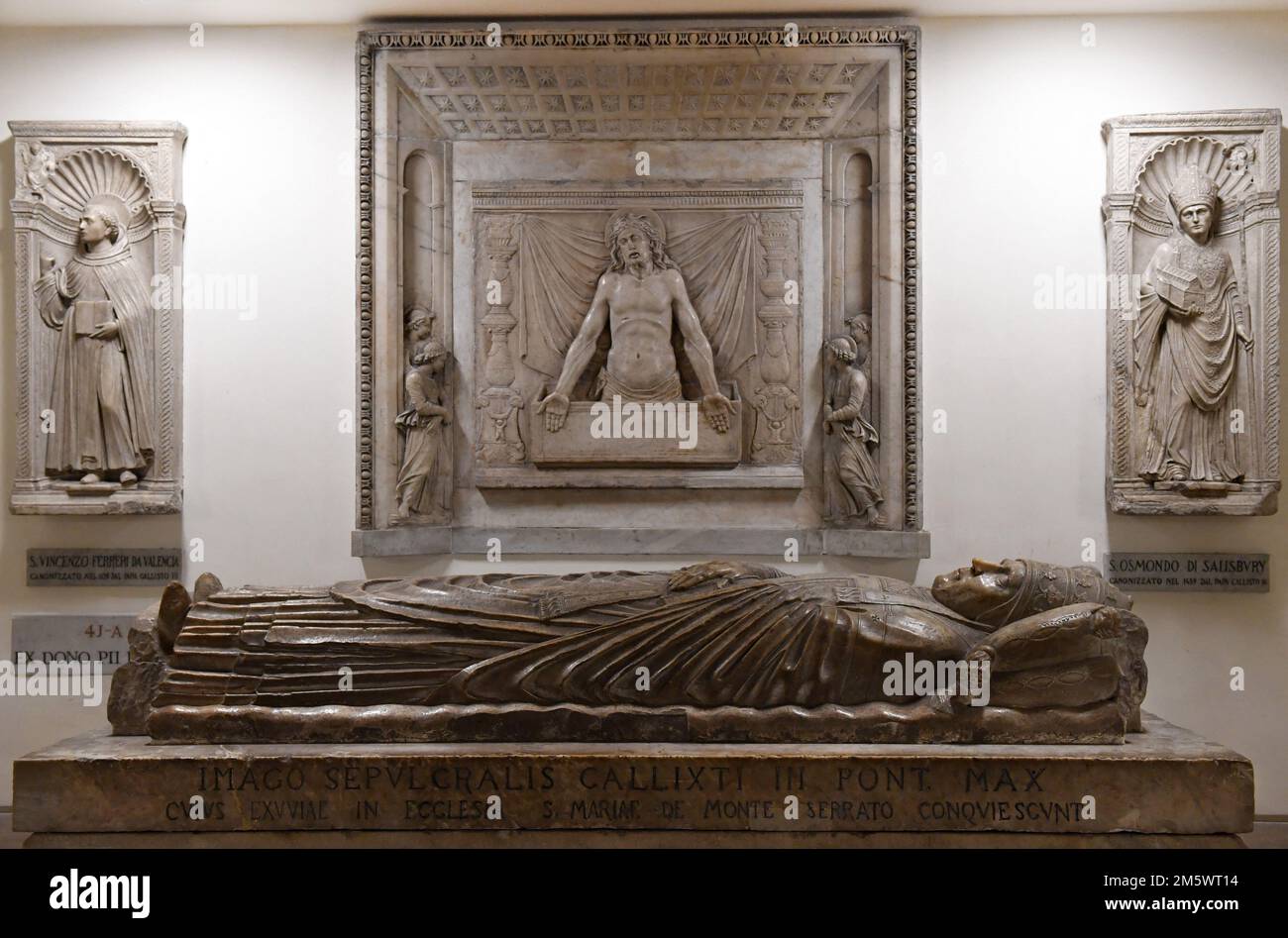 Pope Callixtus III s tomb in the crypt of St. Peter's Basilica, resting ...