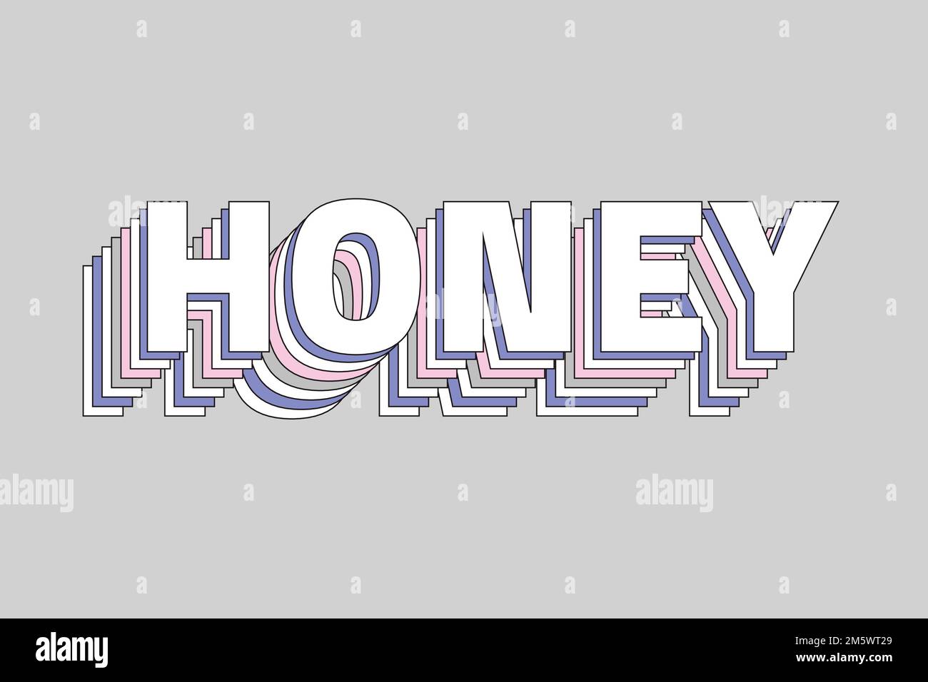 Vector love layered typography retro word Stock Vector Image & Art - Alamy