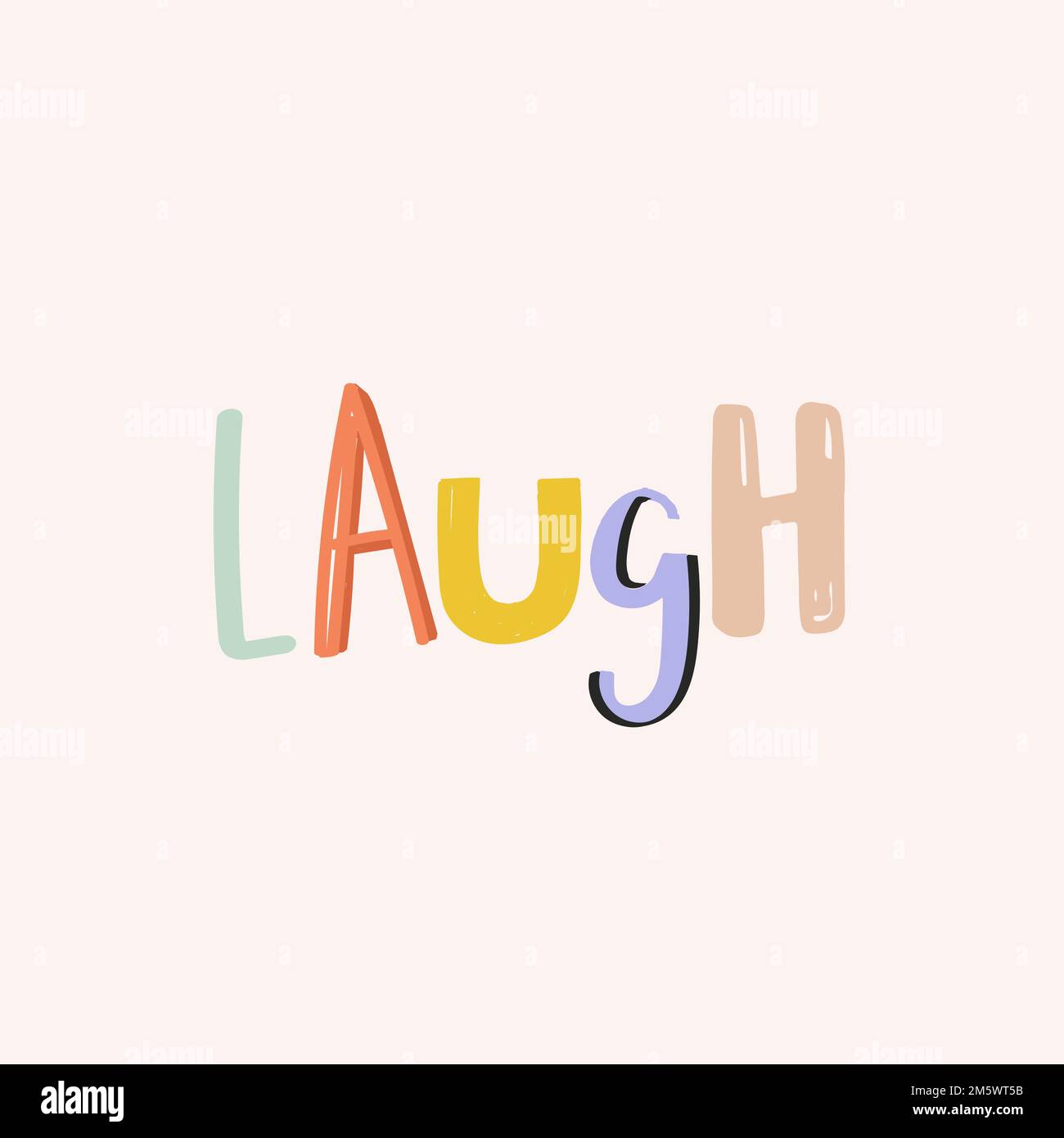 Laugh word vector doodle font lettering Stock Vector Image & Art - Alamy