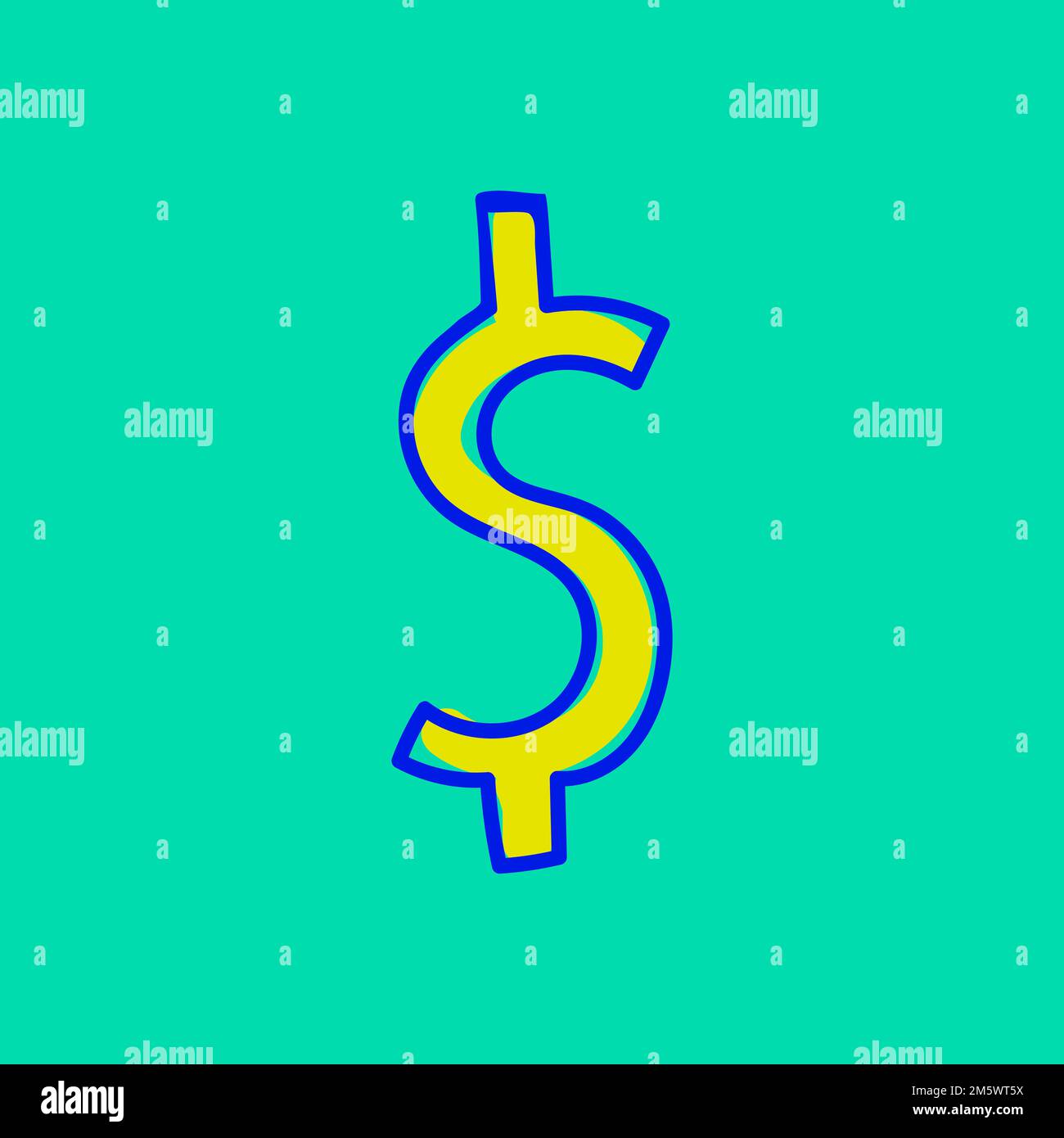 Vector hand drawn dollar sign typography Stock Vector Image & Art - Alamy