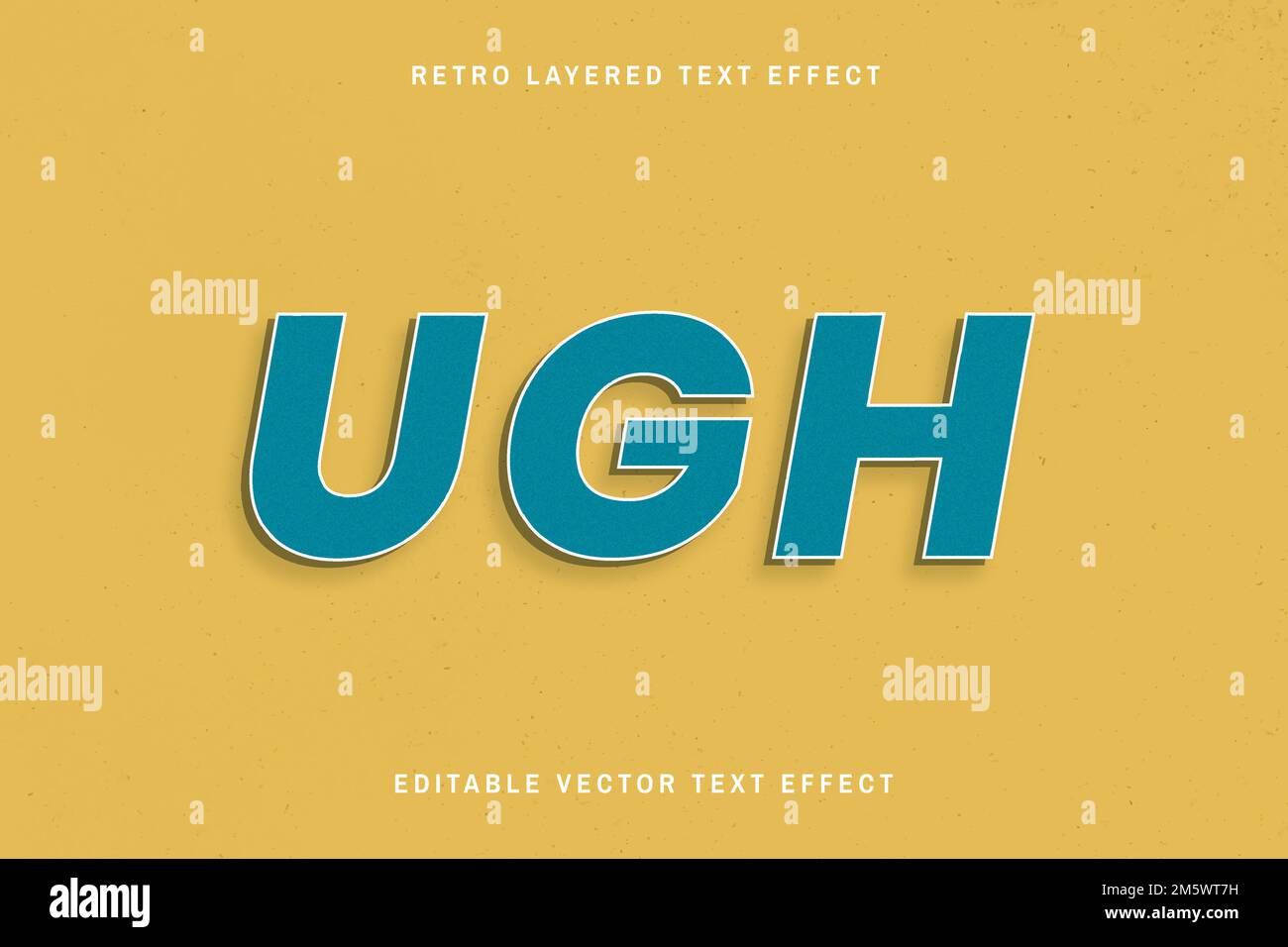 Retro editable text effect vector shadow font Stock Vector Image & Art ...