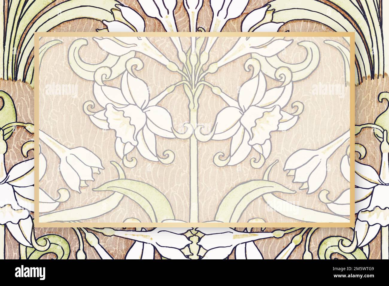 Botanical frame vector vintage hand drawn Stock Vector Image & Art - Alamy