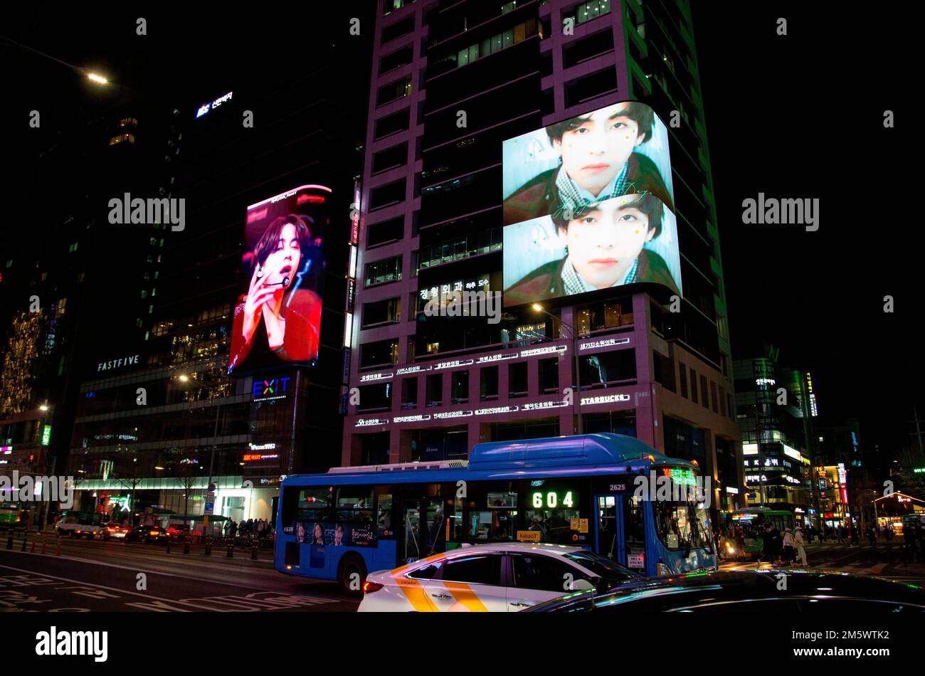 BTS V's birthday, Dec 30, 2022 : LED advertisement boards arranged by ...