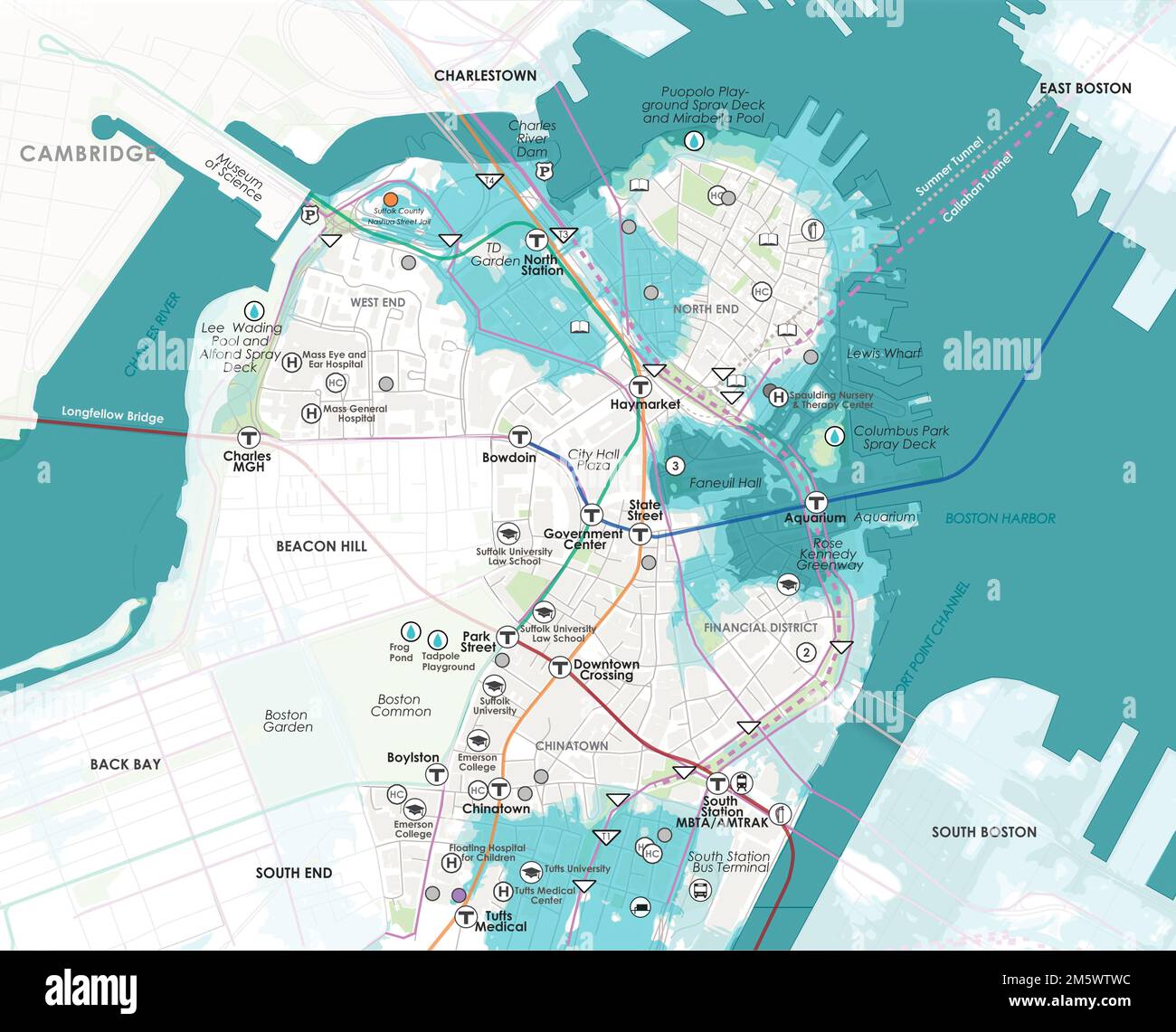 Downtown flood progression, 36 inches sea level rise. The 2016 Climate ...