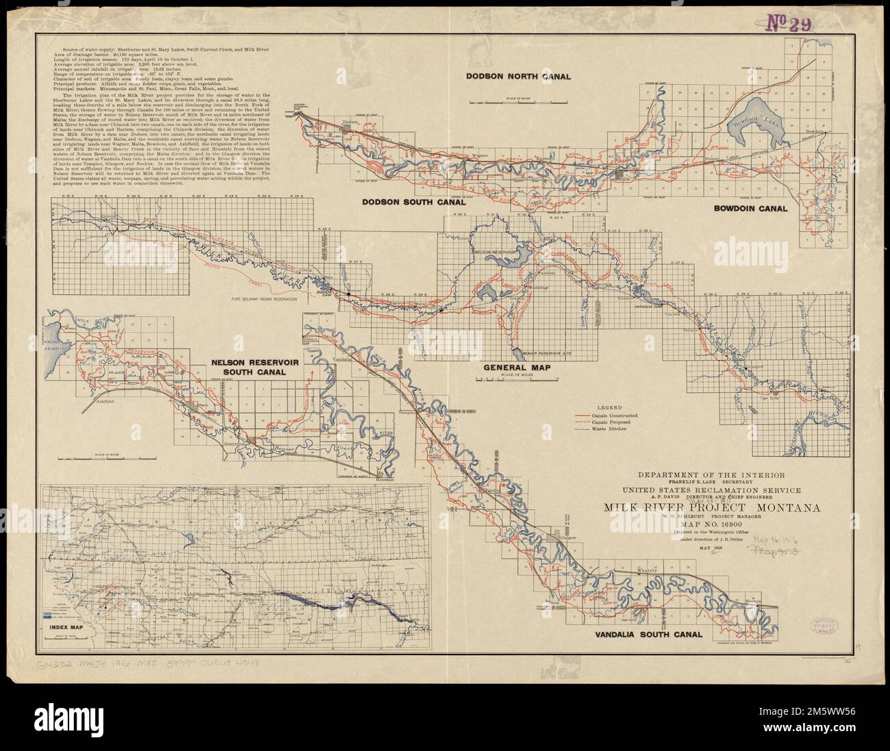 Milk River Irrigation Project, Montana. Includes text and index map ...