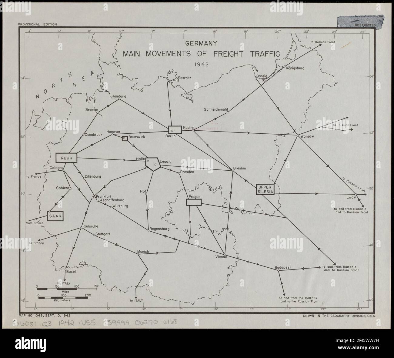 Germany, main movements of freight traffic, 1942. Type of ...