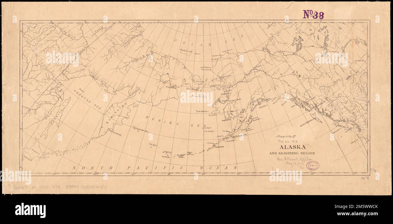 Alaska and adjoining region. Shows adjoining parts of Canada and ...