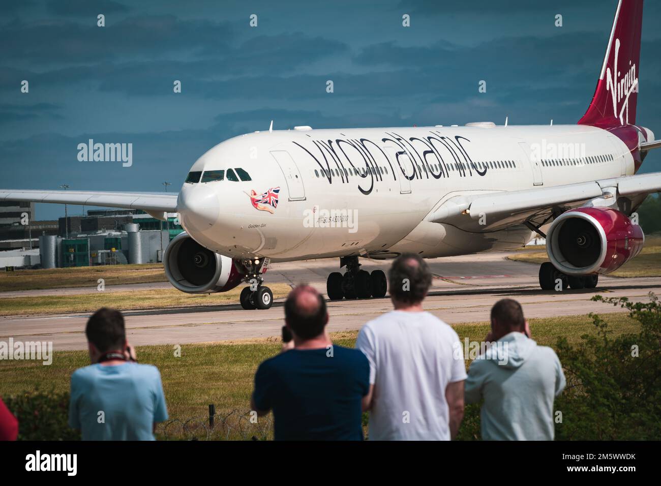 Virgin Atlantic Aeroplane at Manchester Airport from the viewing ...