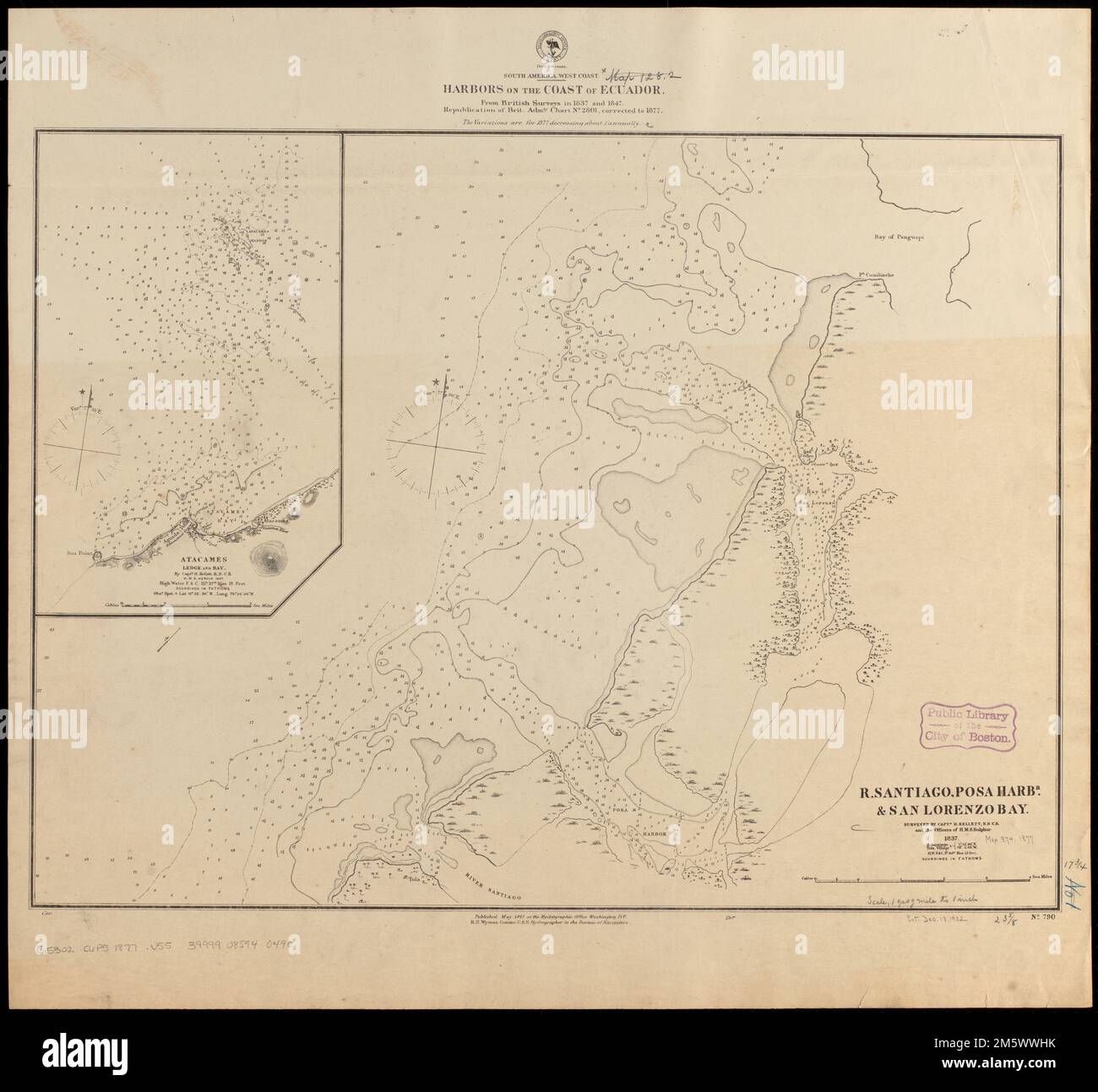 South America, west coast, harbors on the coast of Ecuador : from ...