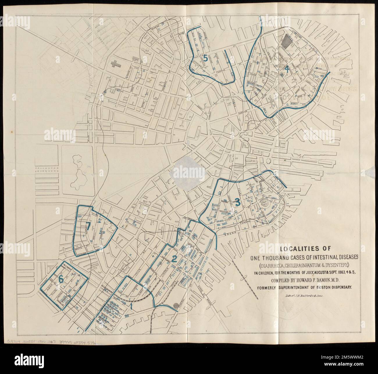 Dr john snow map of the 1854 hi-res stock photography and images - Alamy