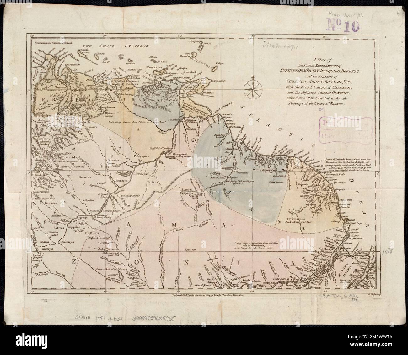 A map of the Dutch settlements of Surinam, Demerary, Issequibo ...