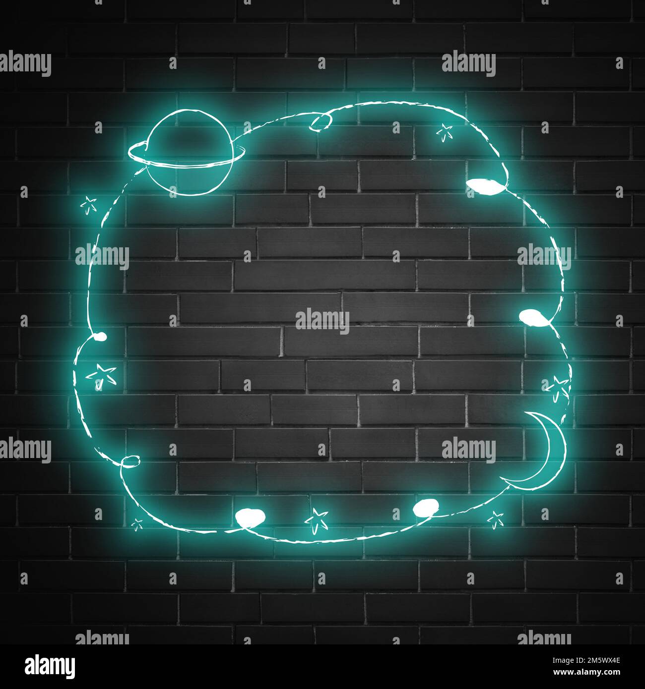 Planet space neon frame vector green Stock Vector Image & Art - Alamy