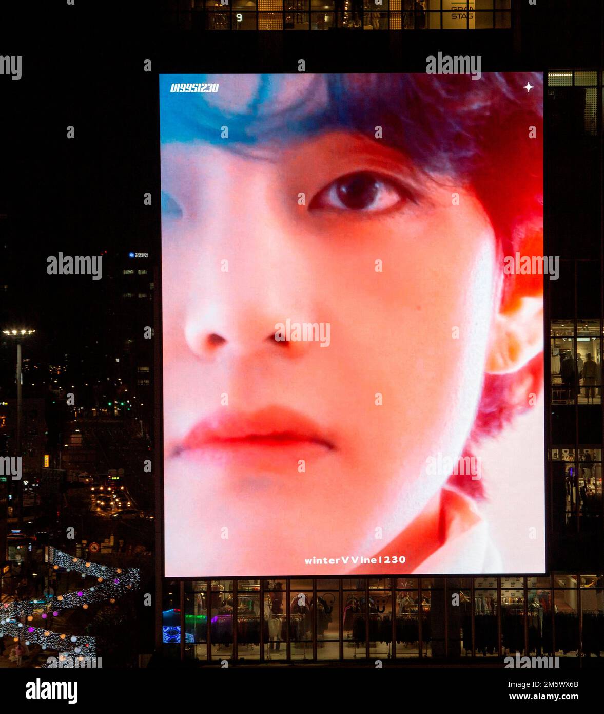 BTS V's birthday, Dec 30, 2022 : A LED advertisement board arranged by ...