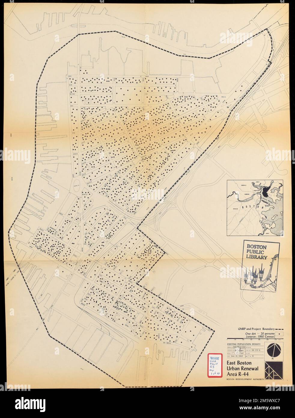 East Boston urban renewal area r-44 : existing population density ...