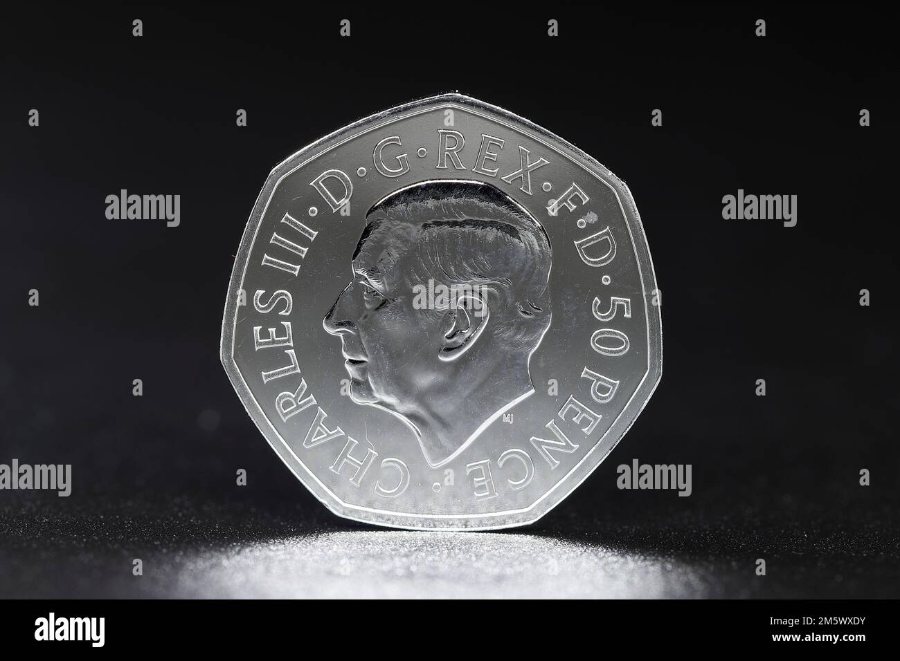 The first 50p coin to feature the first portrait of His Royal Highness ...