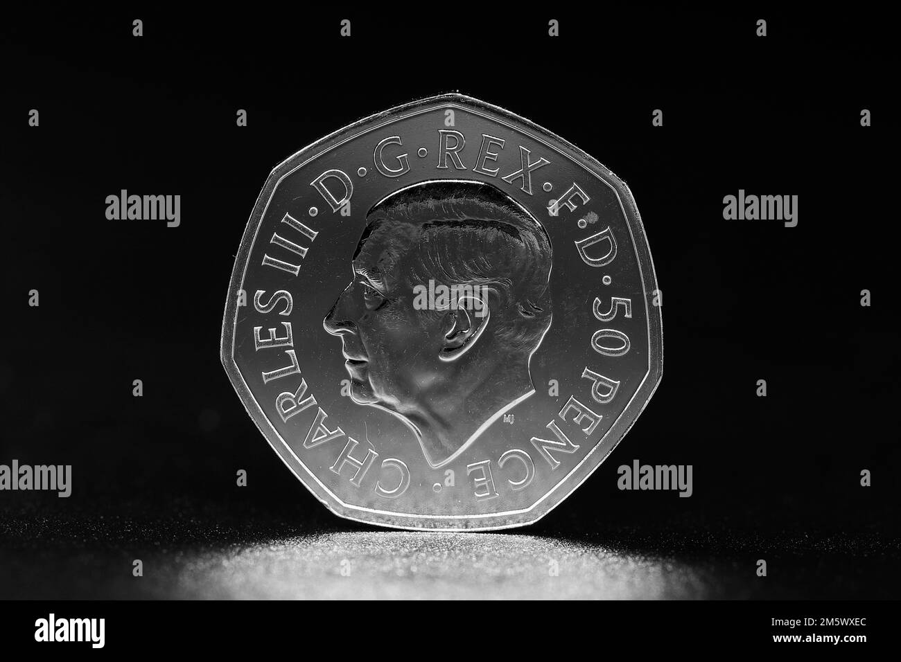 The first 50p coin to feature the first portrait of His Royal Highness ...
