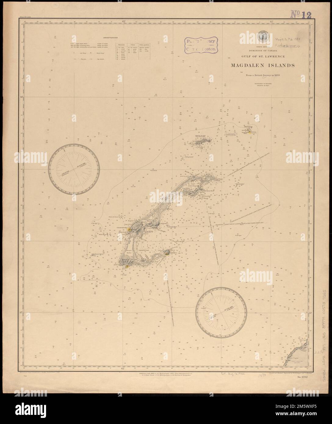 North America, Dominion of Canada, Gulf of St. Lawrence, Magdalen ...