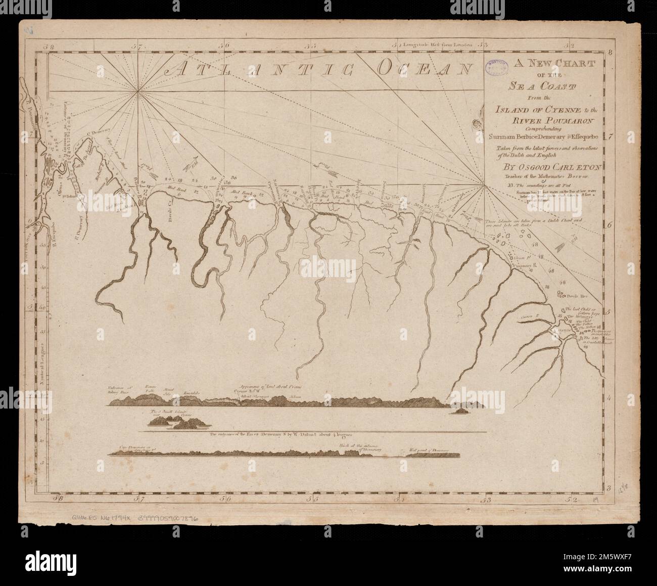 A new chart of the sea coast from the island of Cyenne to the river ...