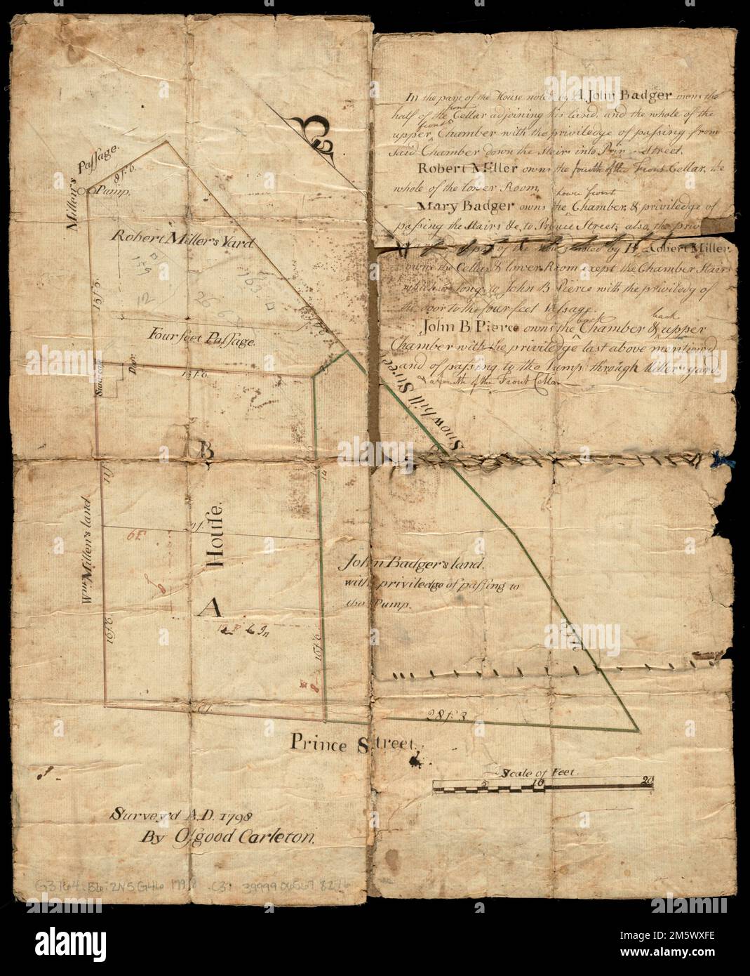 [Plan of the land at Prince Street and Snowhill Street, Boston ...