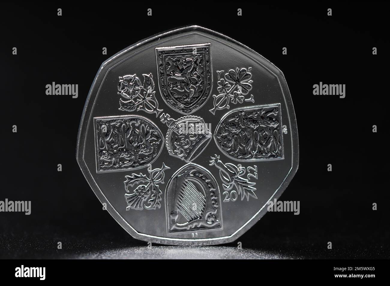 King charles iii 50 pence piece hi-res stock photography and images - Alamy