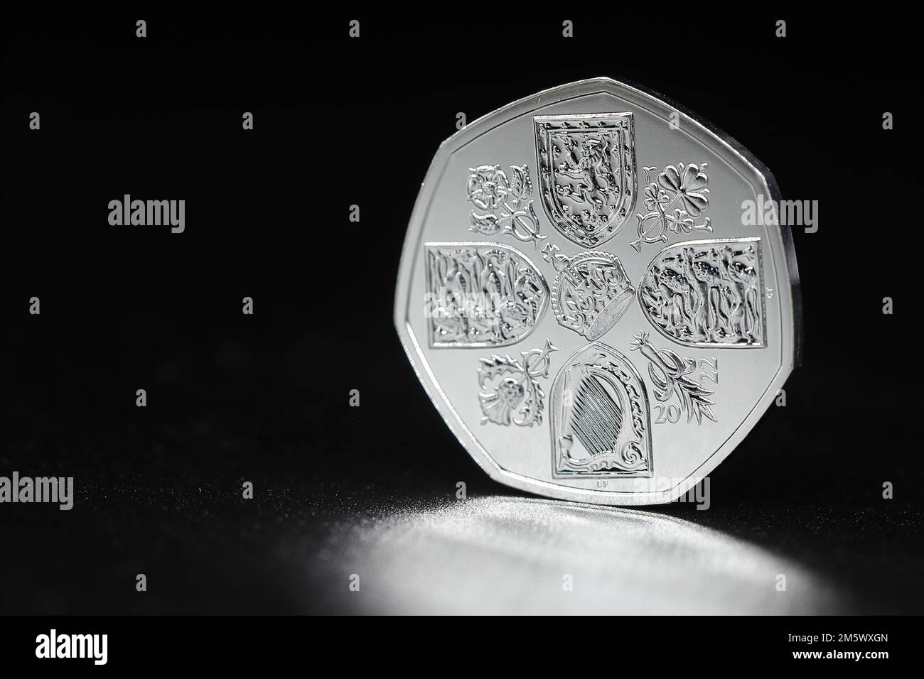 The first 50p coin to feature the first portrait of His Royal Highness ...