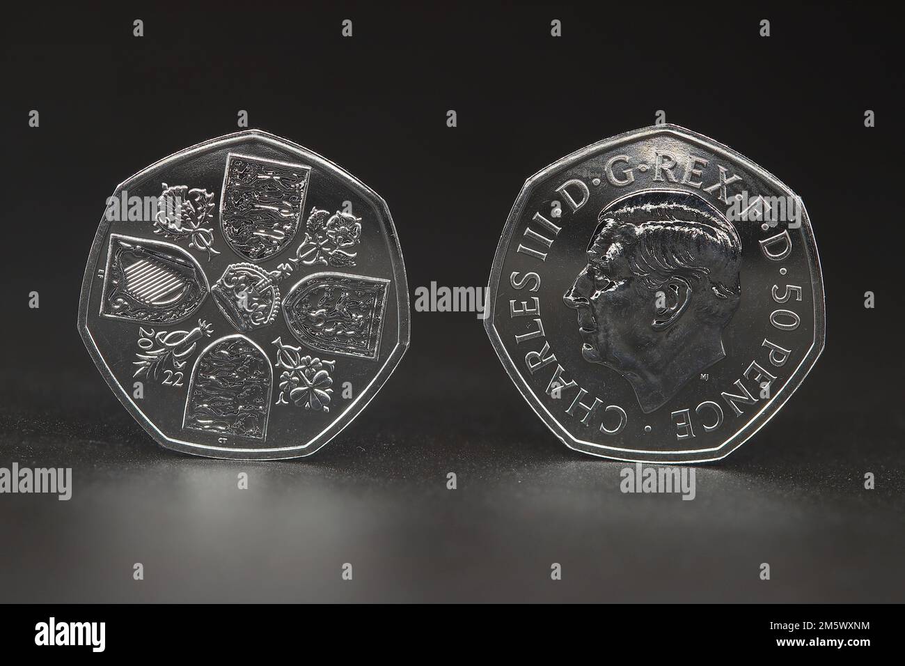 The first 50p coin to feature the first portrait of His Royal Highness ...