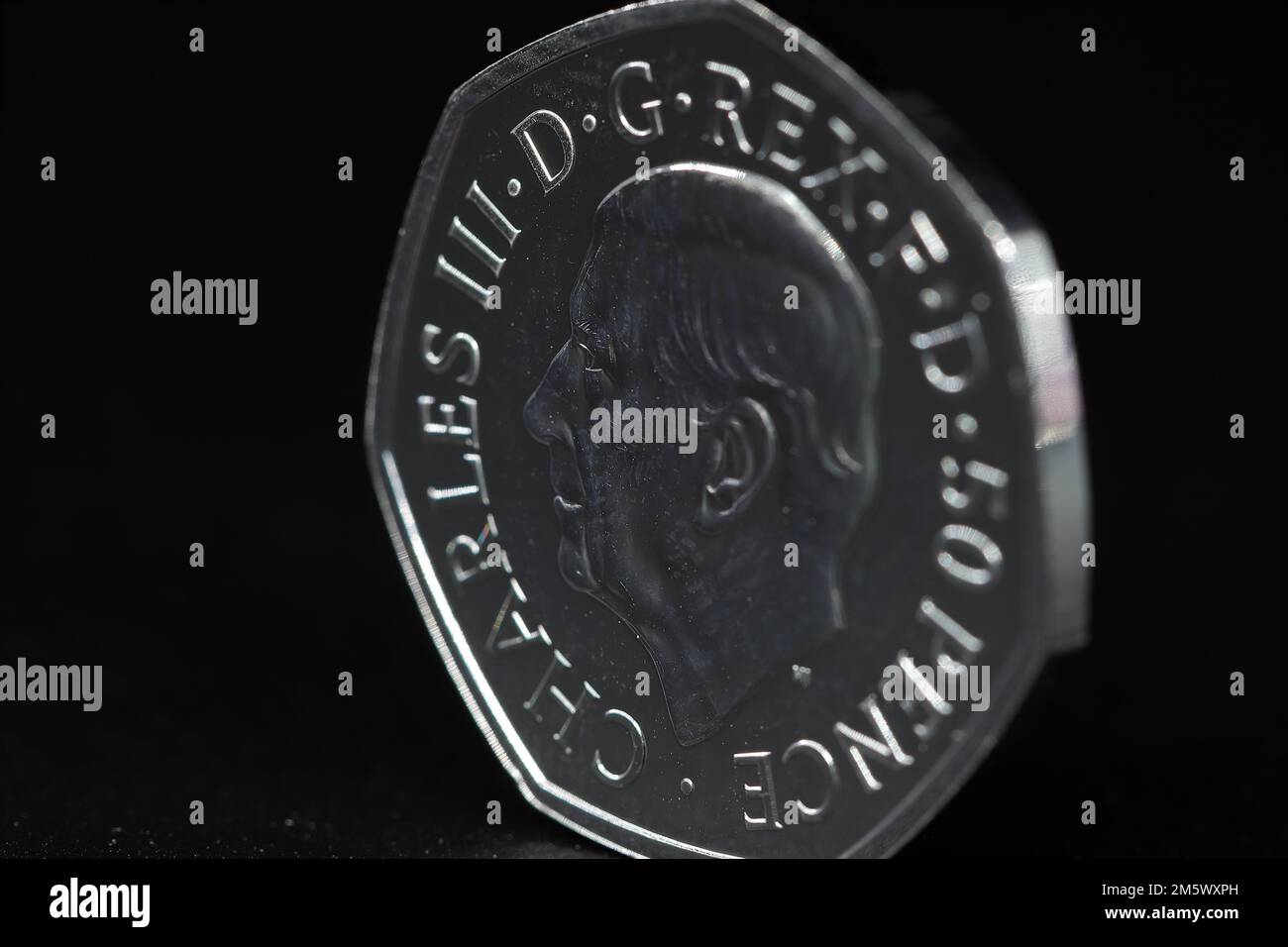 The first 50p coin to feature the first portrait of His Royal Highness ...