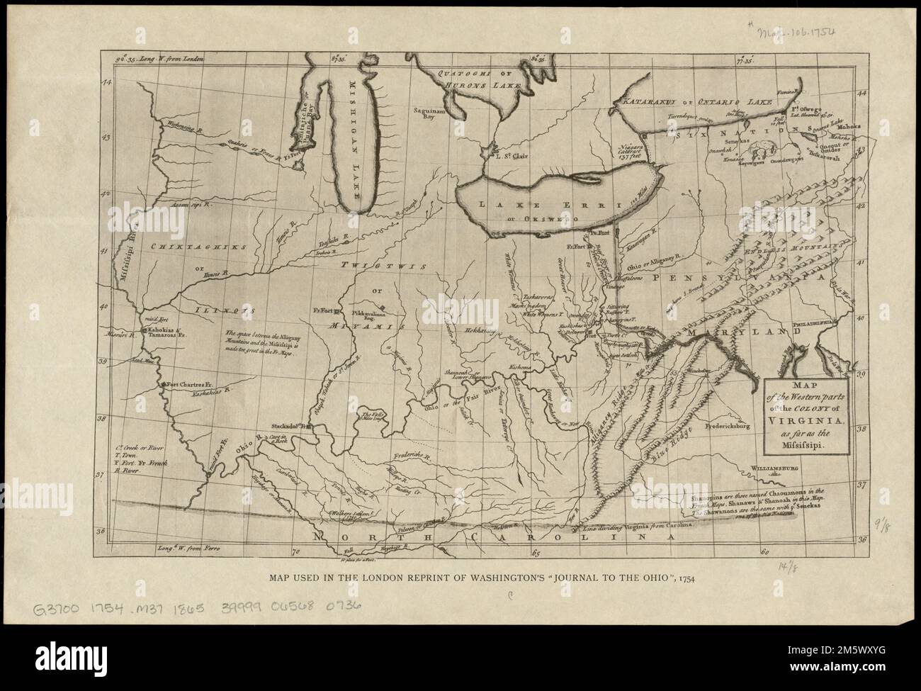 Map of the western parts of the colony of Virginia, as far as the ...