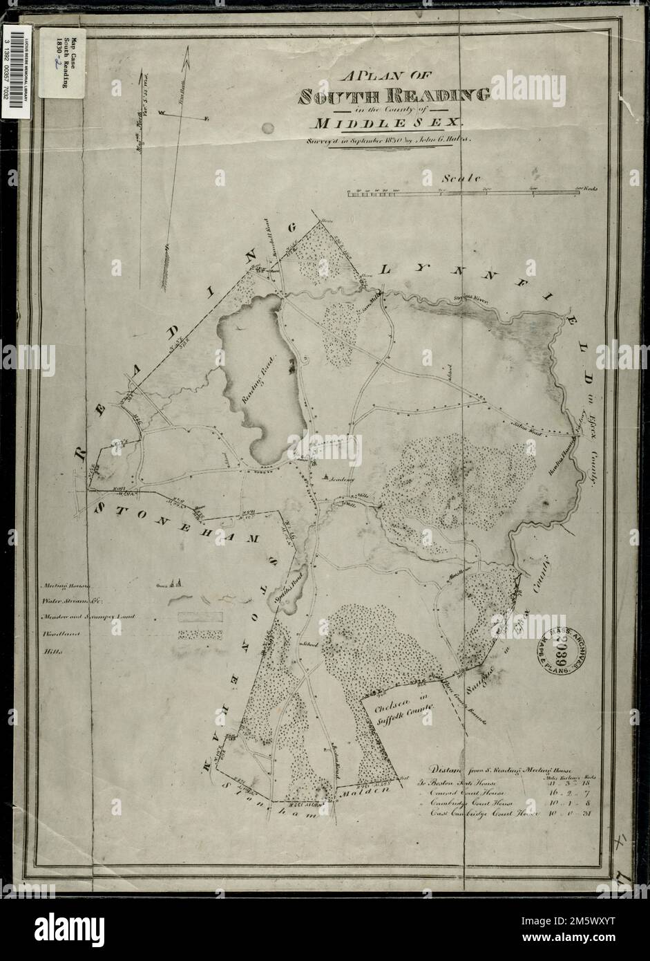 A plan of South Reading in the County of Middlesex. Map depicts South ...