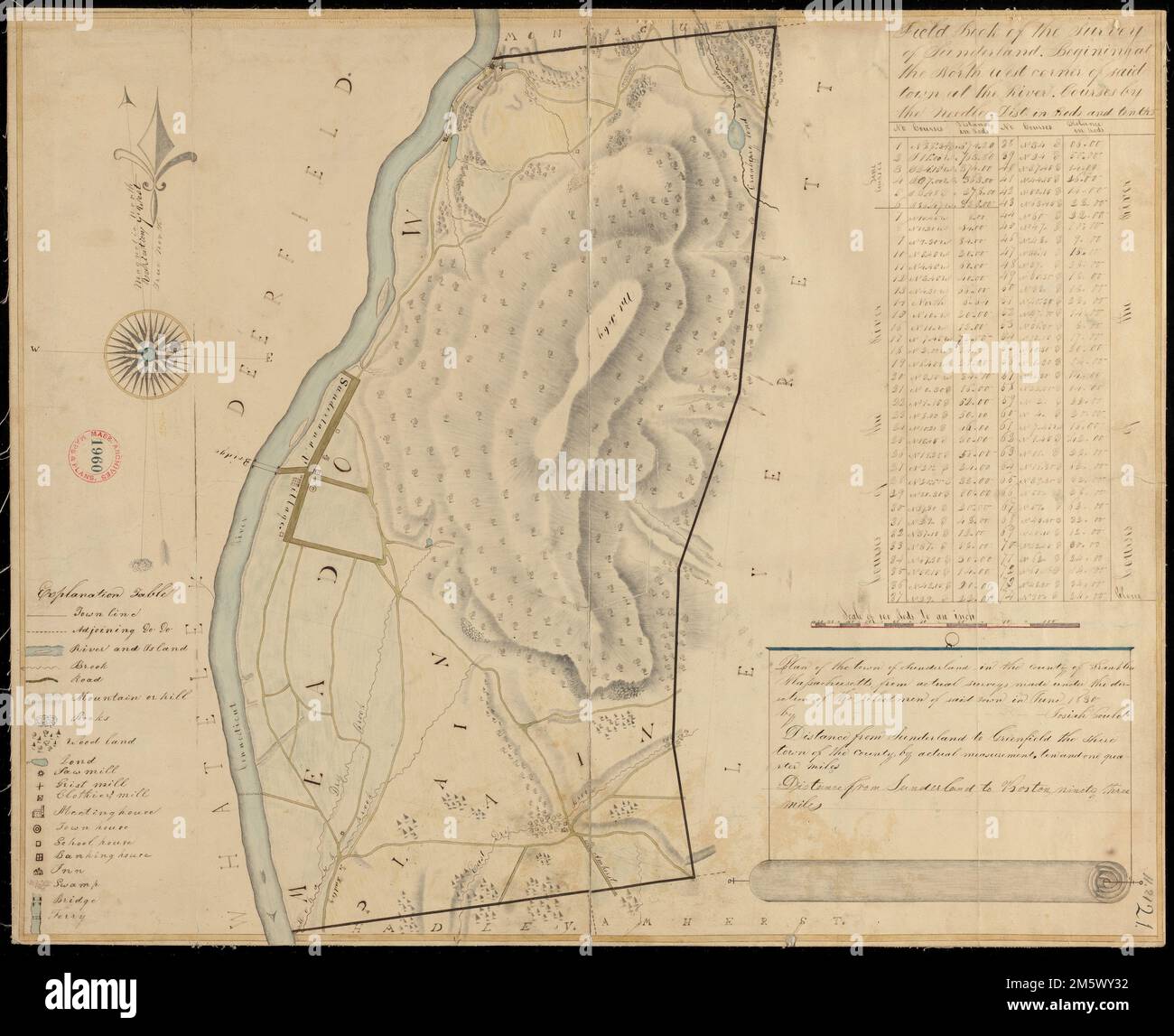Plan of Sunderland made by Josiah Gould, dated June, 1830 ...