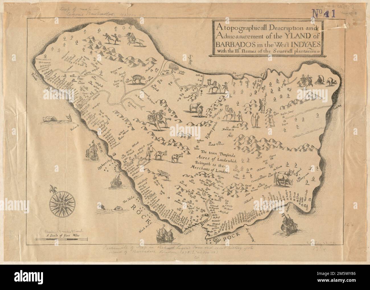 A topographicall description and admeasurement of the yland of Barbados ...