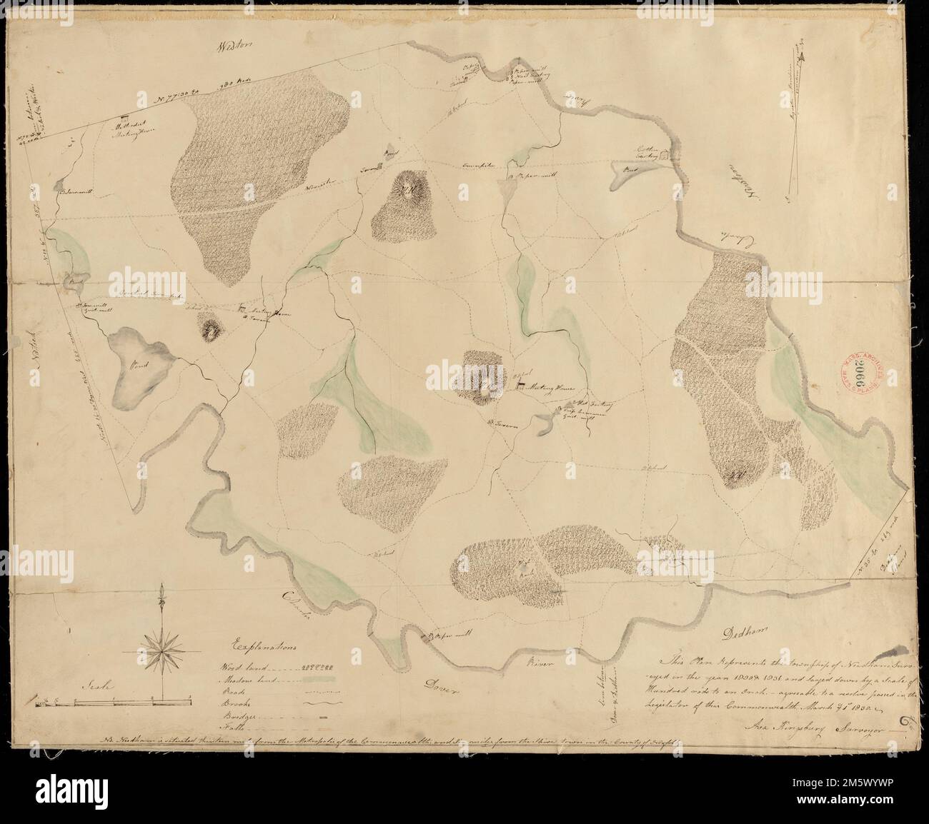 Plan of Needham made by Asa Kingsbury, dated 1831. See also v.12:p.5 no ...