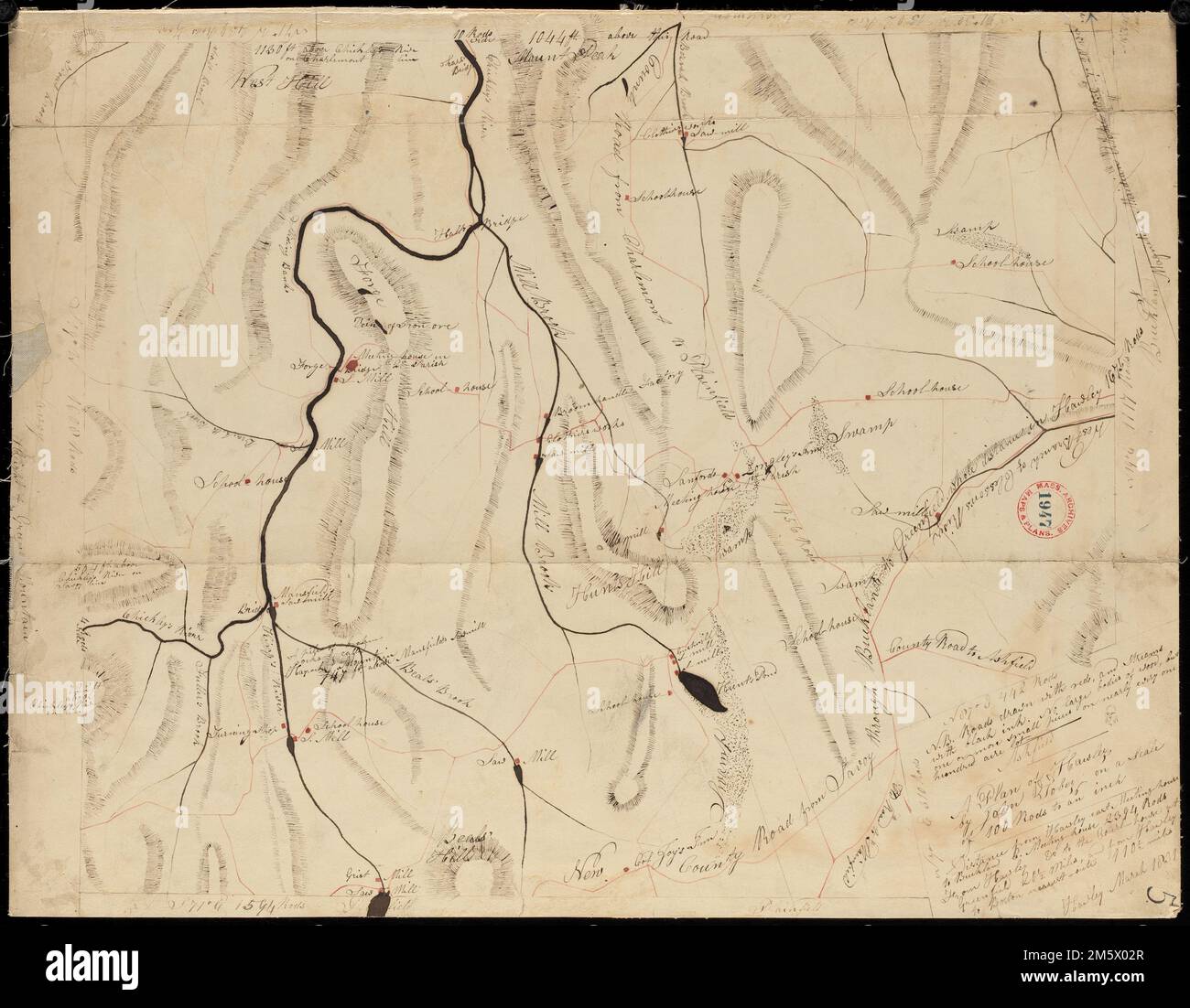 Plan of Hawley made by John Tobey, dated March, 1839 ...