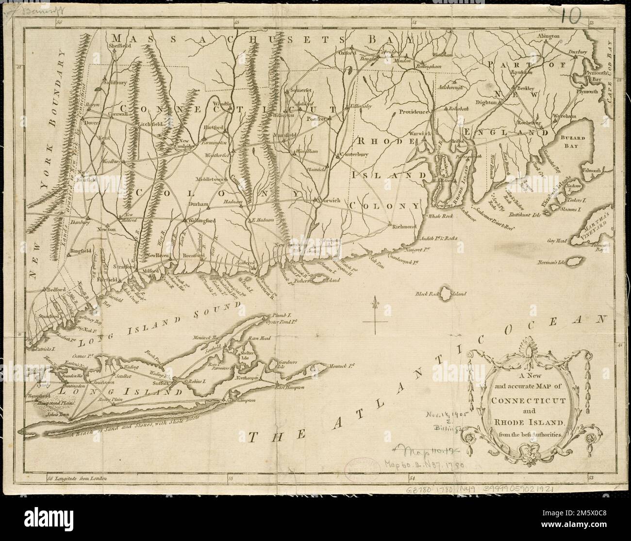 A new and accurate map of Connecticut and Rhode Island, from the best ...