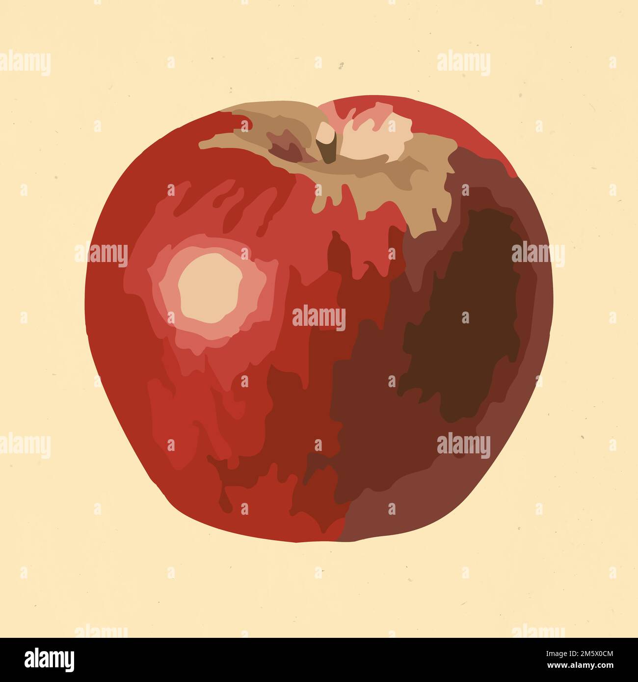 Vectorized red apple fruit sticker design resource Stock Vector Image ...
