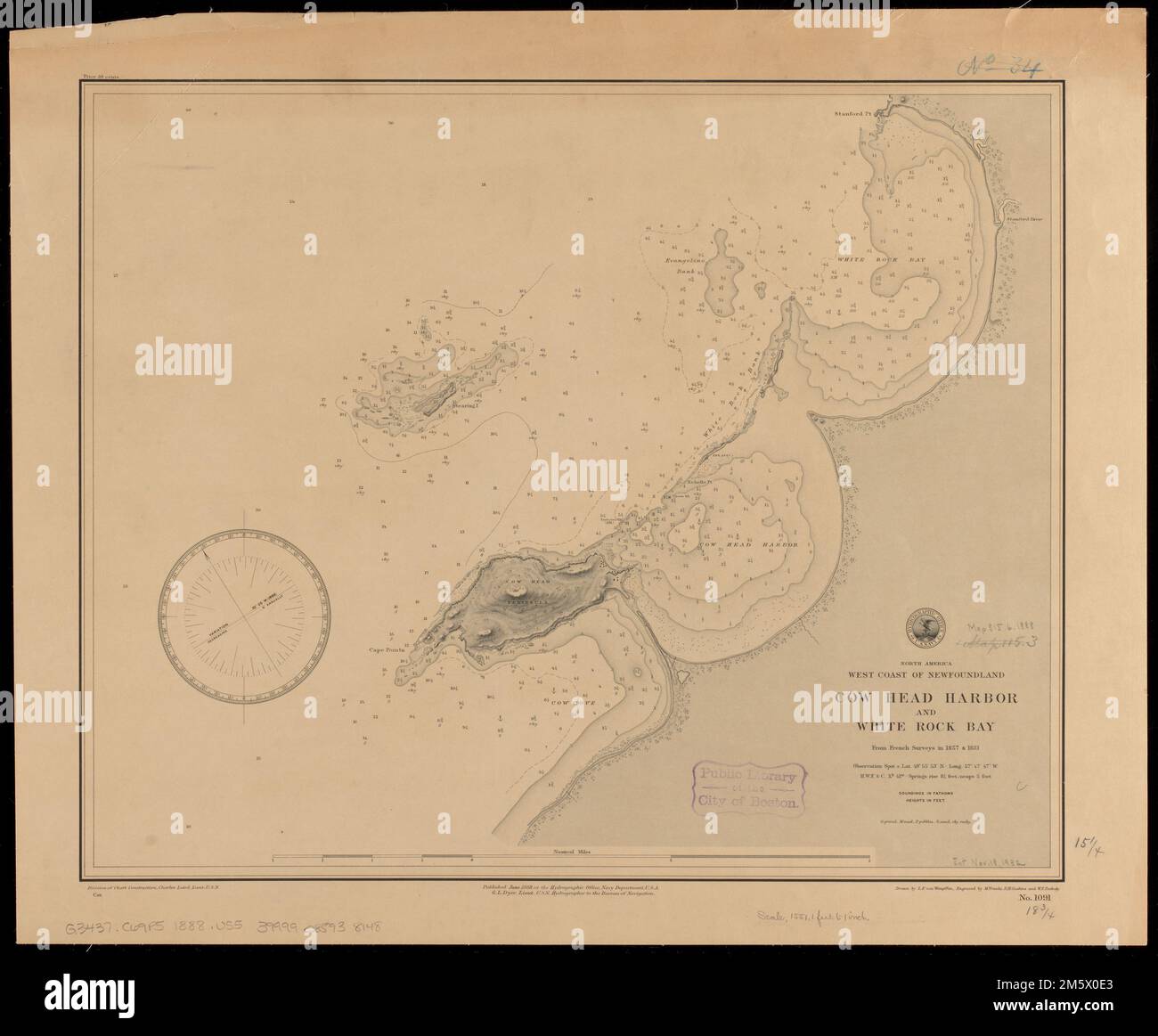 North America, west coast of Newfoundland, Cow Head Harbor and White ...