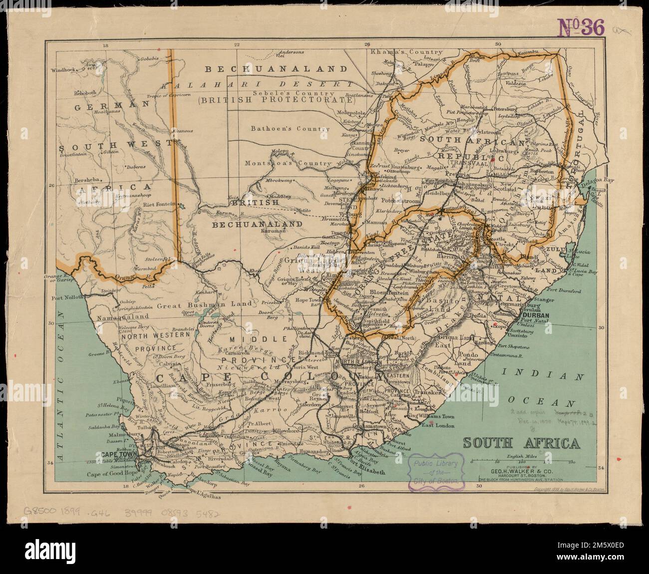 South Africa. Relief shown in hachures and spot heights.... , South ...