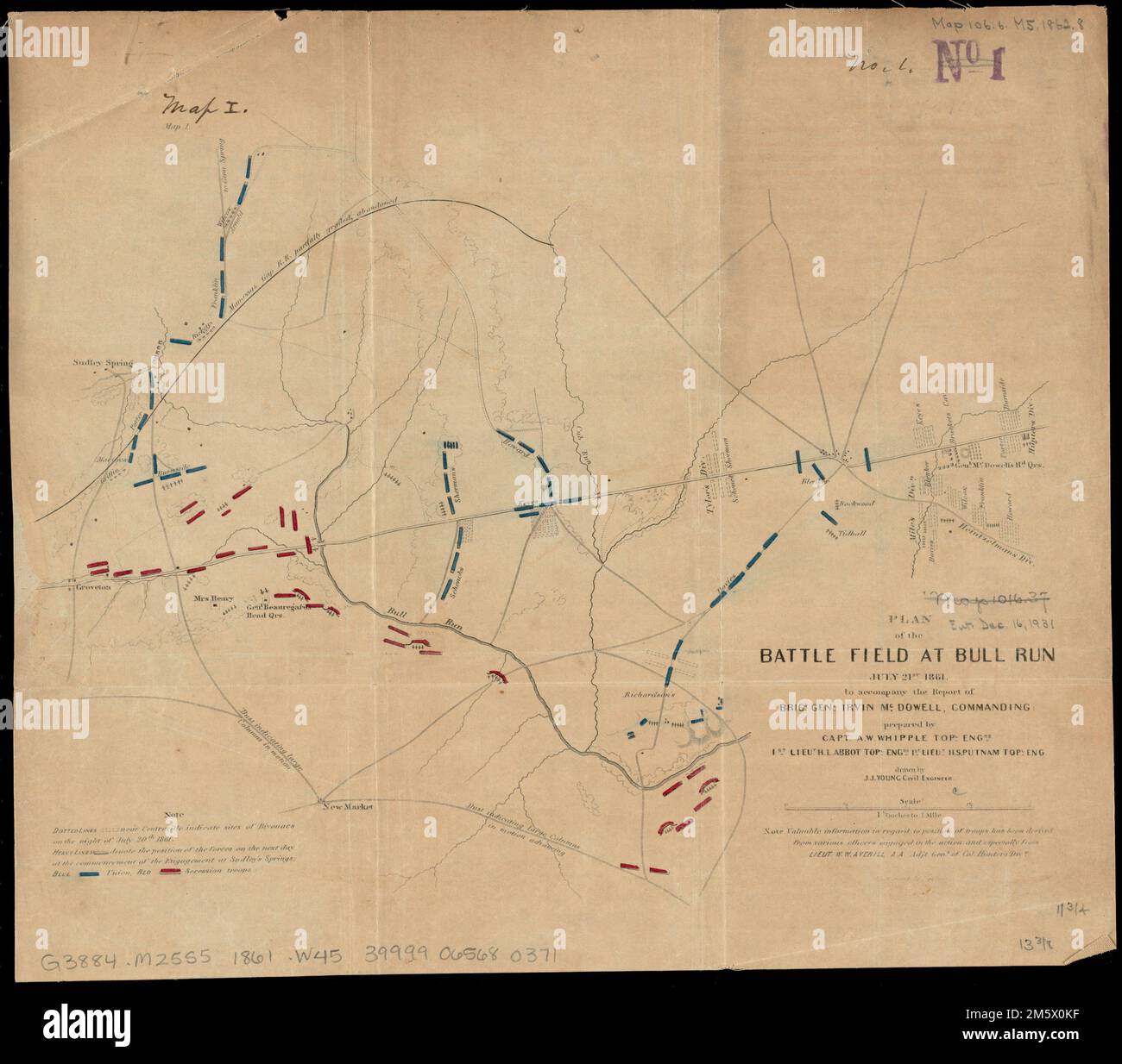 Map of the battle of bull run hi-res stock photography and images - Alamy